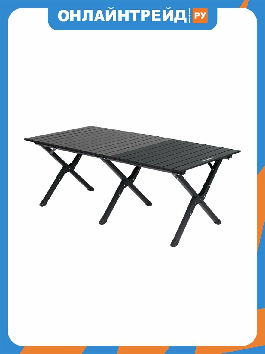 Стол туристический Naturehike Star Jane T01 складной, 119х60х44,5 см, с Х-образными ножками, черный