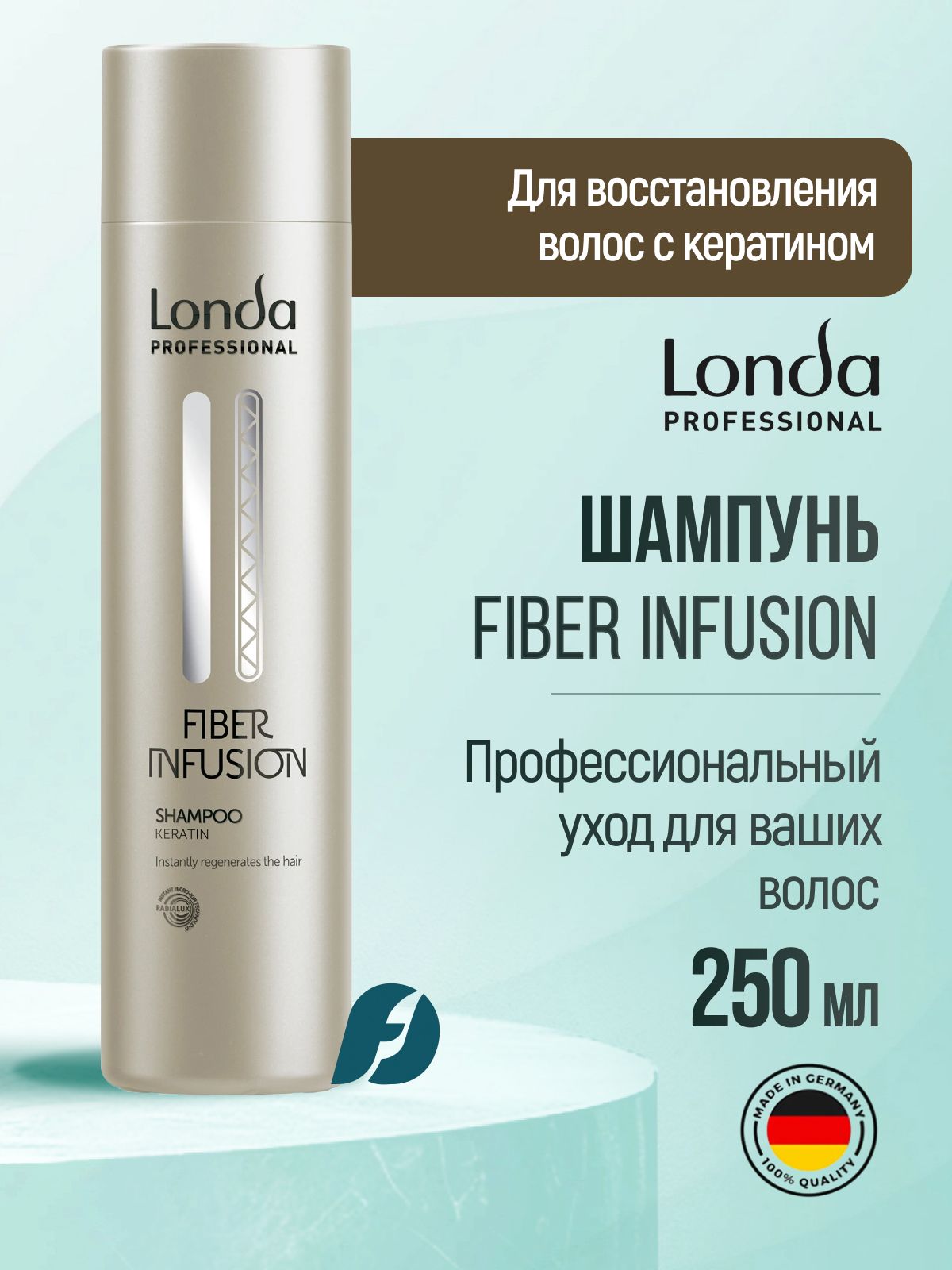 Londa Professional Fiber Infusion Шампунь для восстановление волос, 250 мл