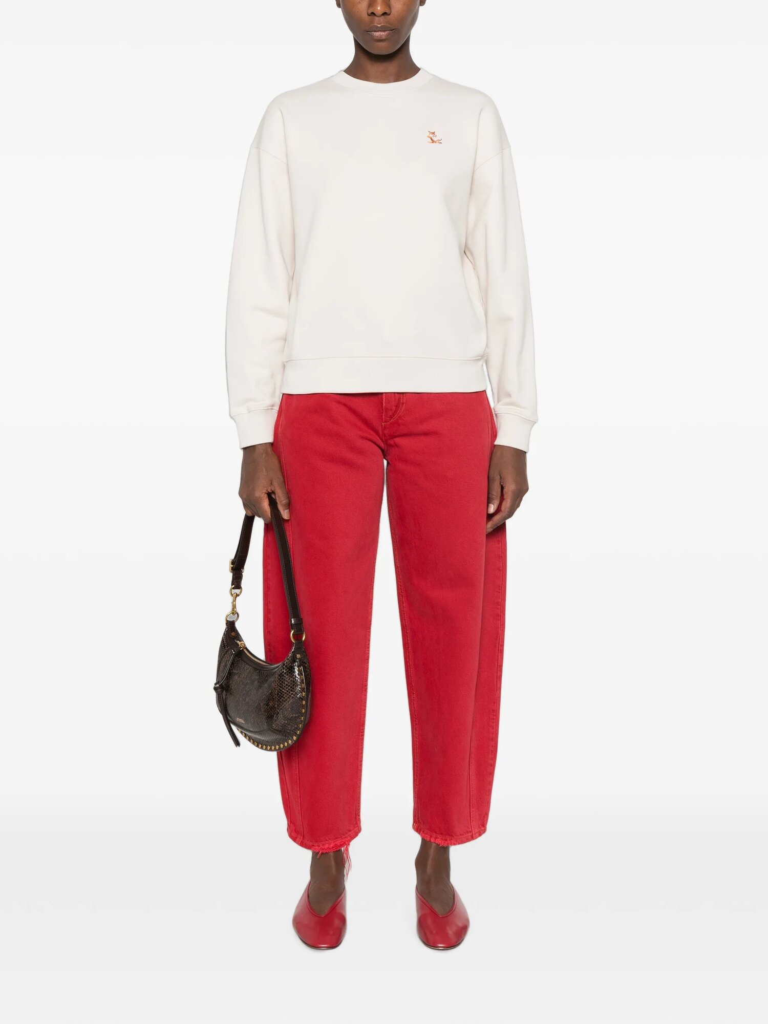 Свитер Maison Kitsune Chillax Fox-patch sweater, размер 42 — фото 1