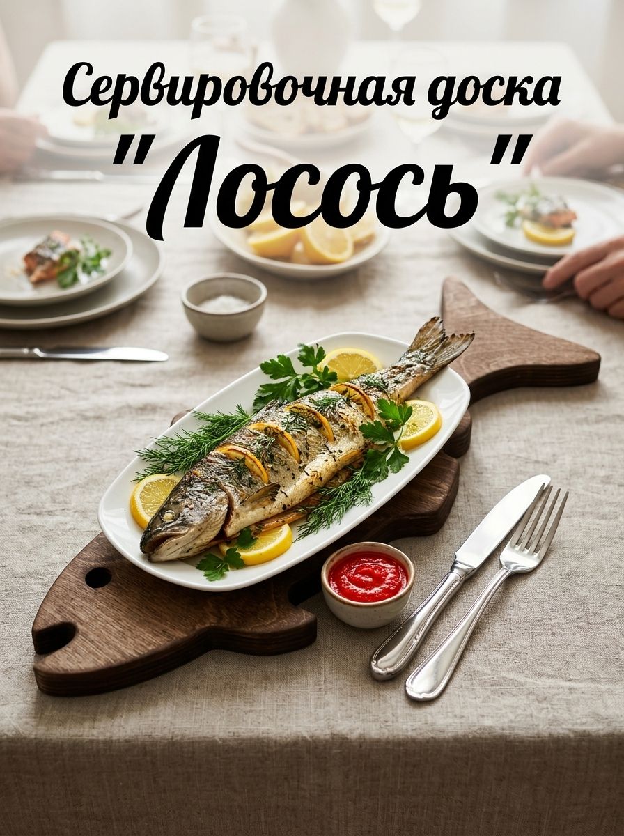 Сервировочная доска "Лосось"