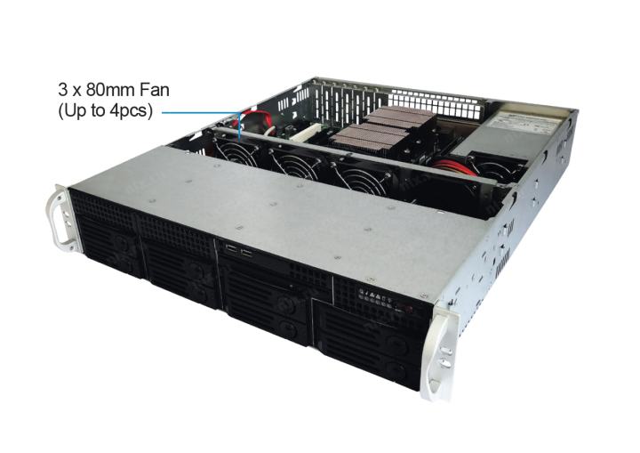 Серверный корпус Ablecom CS-R25-42P 2U chassis; ATX, Micro-ATX, Mini-ITX MBs; 8-port 12 Gbps SAS/ SATA to SAS BP — фото 1