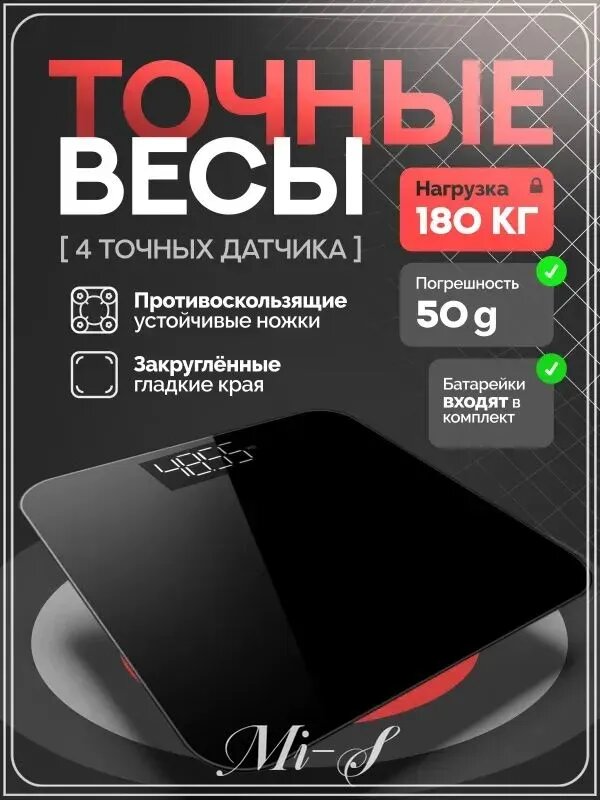 Xiaomi Напольные весы beast, нагрузка 180 кг, точность 20 г