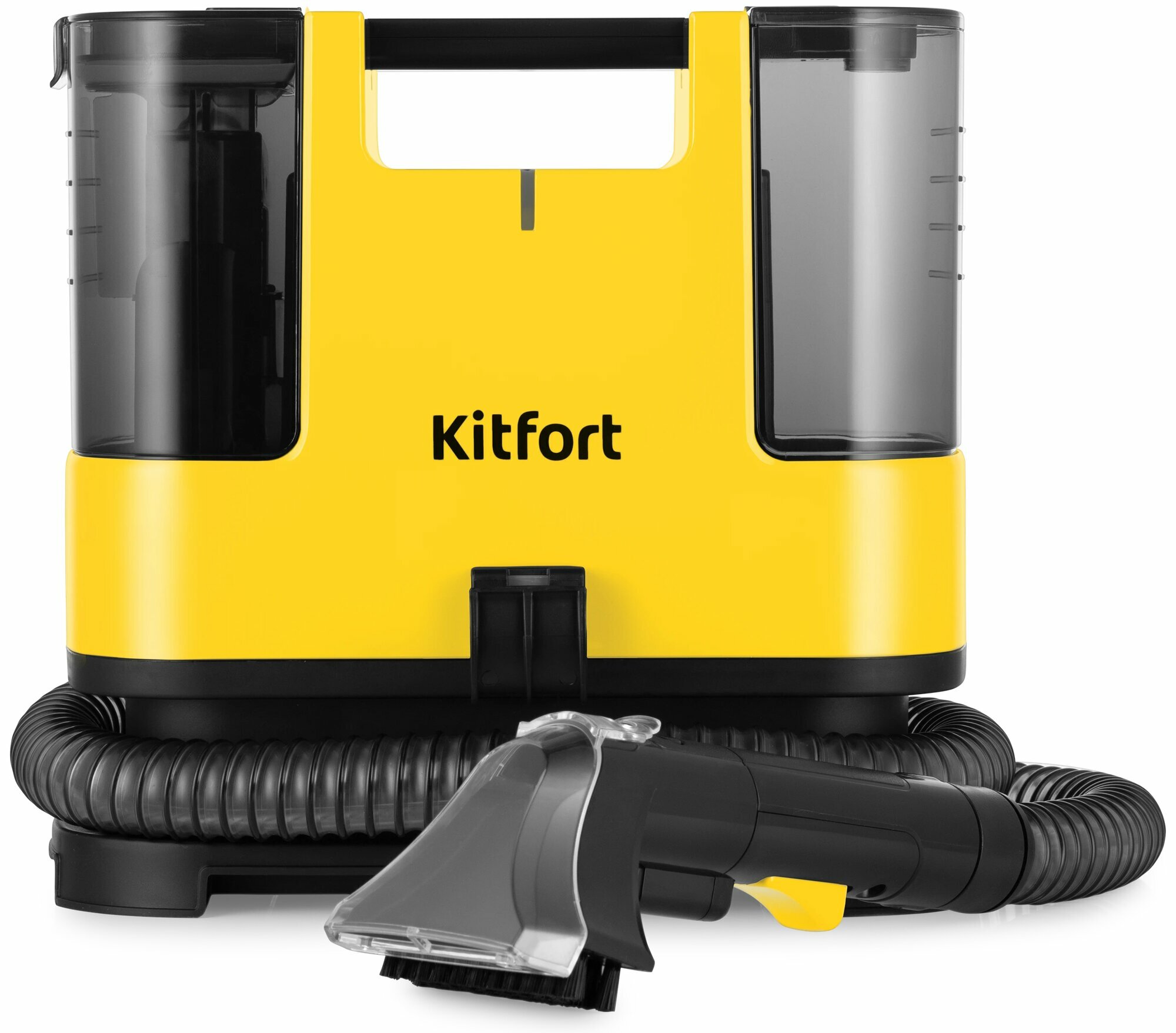 Пылесос моющий Kitfort КТ-5162-3, 400 Вт, для ковров и мягкой мебели, 2 насадки, черно-желтый