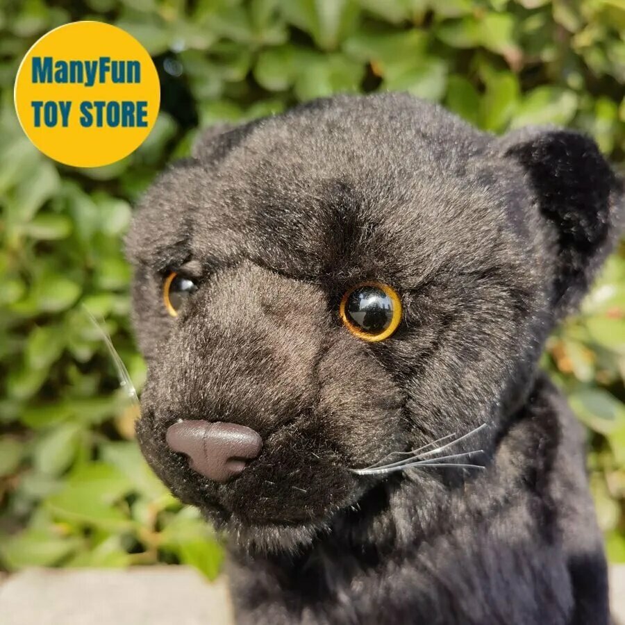 Реалистичная мягкая плюшевая игрушка чёрная пантера, Гепард