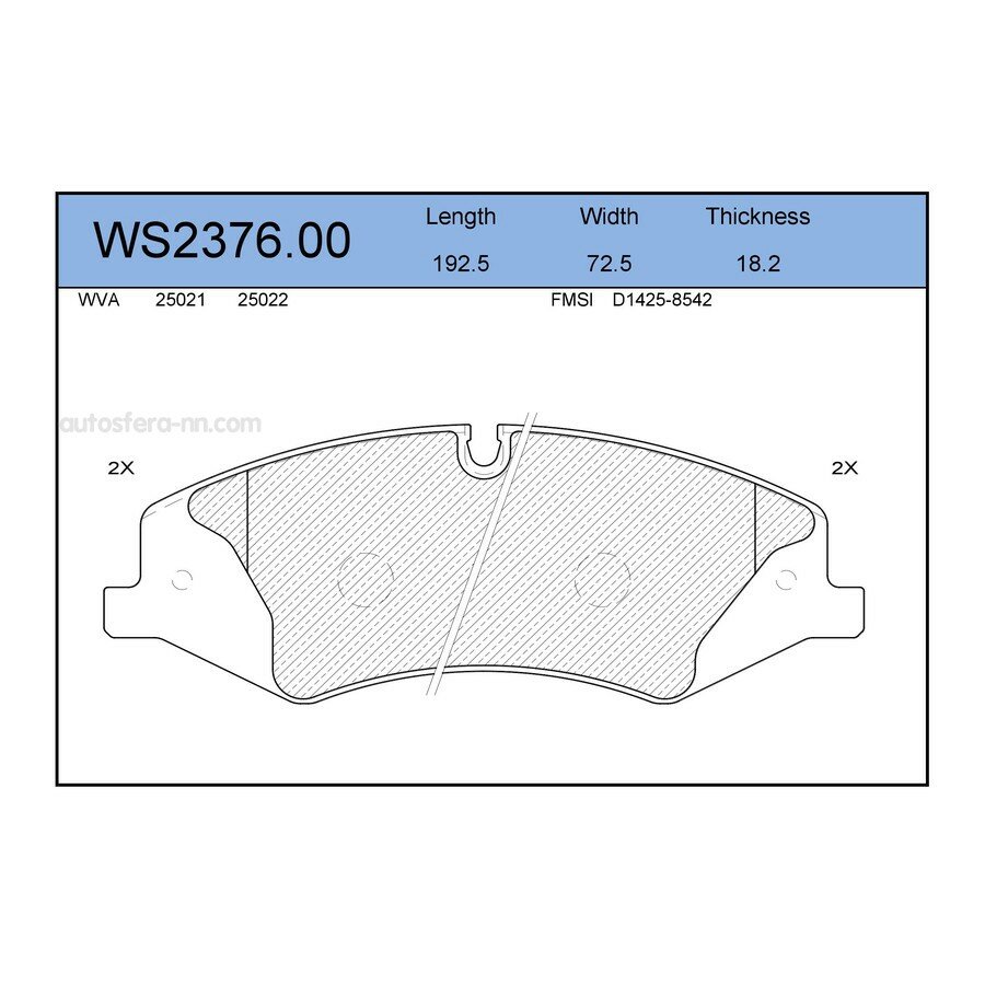 JEENICE WS237600 Колодки тормозные дисковые | перед |