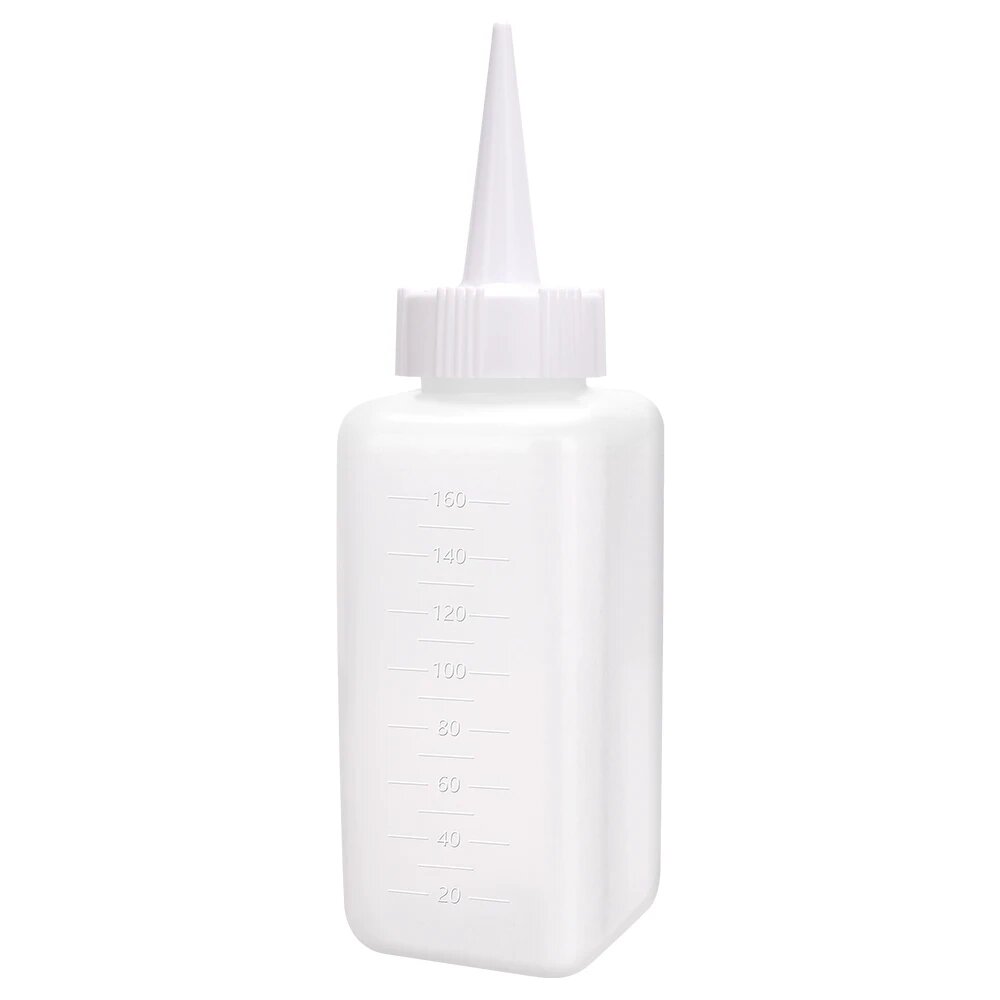 160/200 мл бутылочка с игольчатым носом, краска для волос, пластиковая многоразовая бутылка, градуированная шкала, дозатор жидкости, инструменты для парикмахера