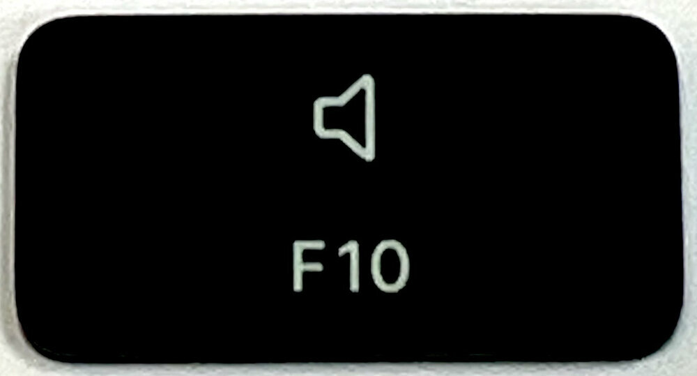 Клавиша "F10" для MacBook Air 13 2020 M1 (A2337, A2179) Американская расклада-US, Европейская раскладка-UK Цвет: Черный