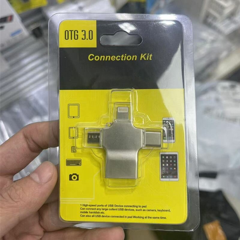 Картридер microSD флешка для iPhone/iPad/Android (Lightning, Type-C, Micro USB, USB)