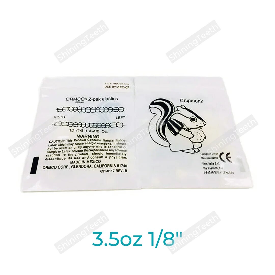 ORMCO Zoo Park ортодонтические резинки 5000 шт, прозрачно-желтые Chipmunk -1box