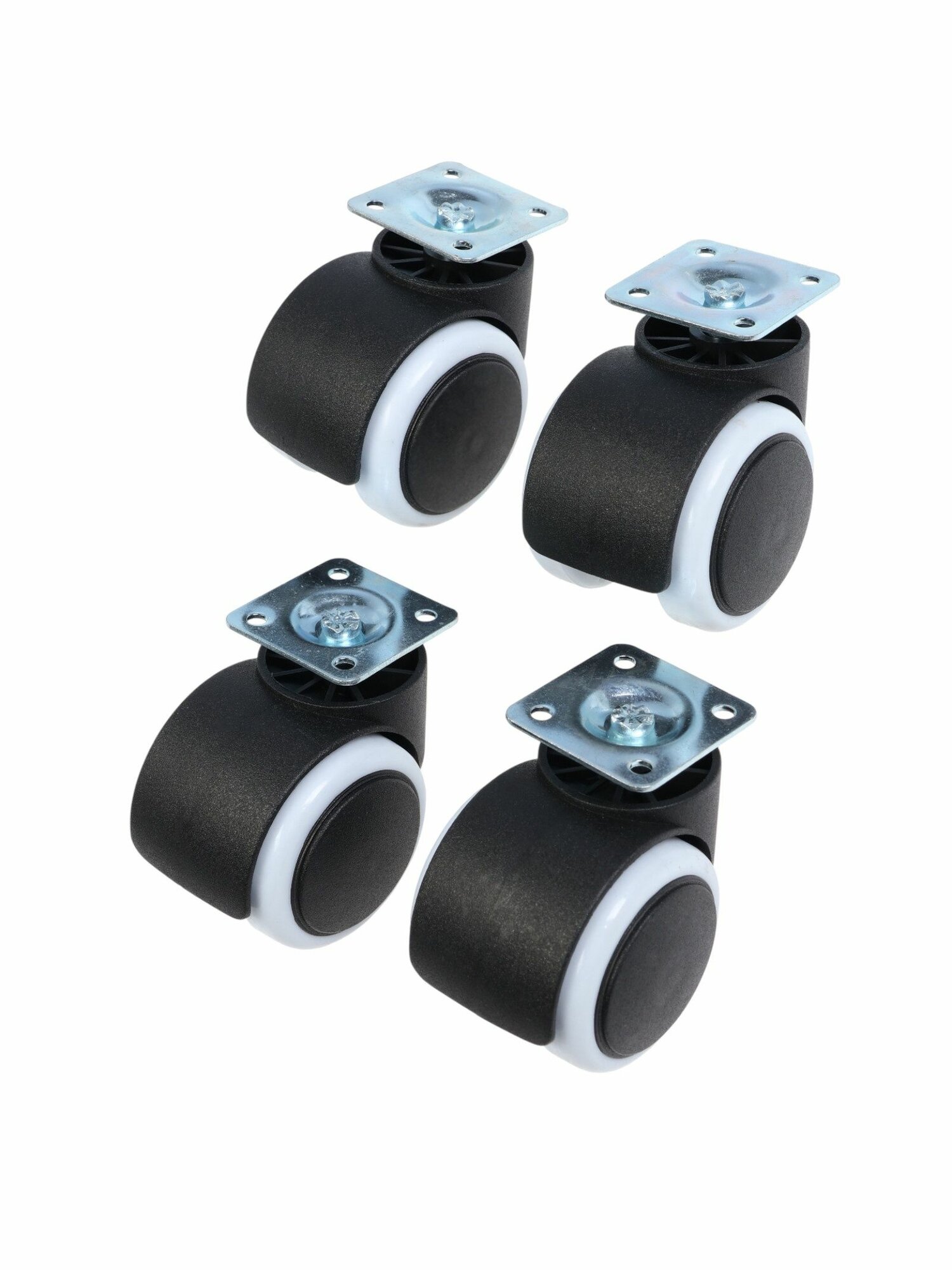 Колесо мебельное тундра, d 50 мм, на площадке 35 35 мм, набор 4 шт.