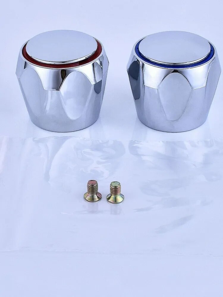 Маховик 24-шлицевый для смесителя (комплект 2 шт) подходит для сантехники в ванной и кухне