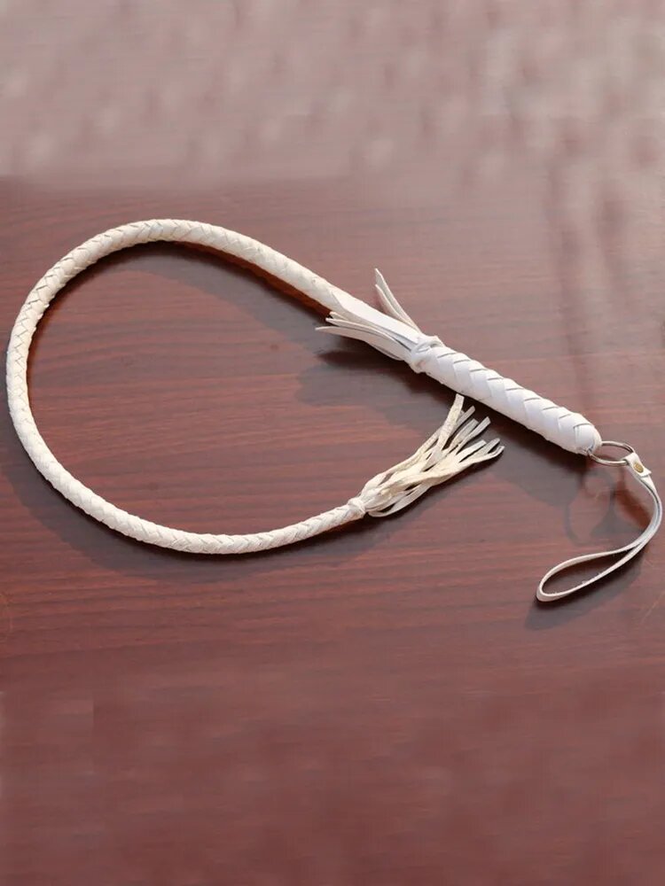 Кнут Для Пастуха из натуральной кожи белый цвет для пастуха и управления лошадью