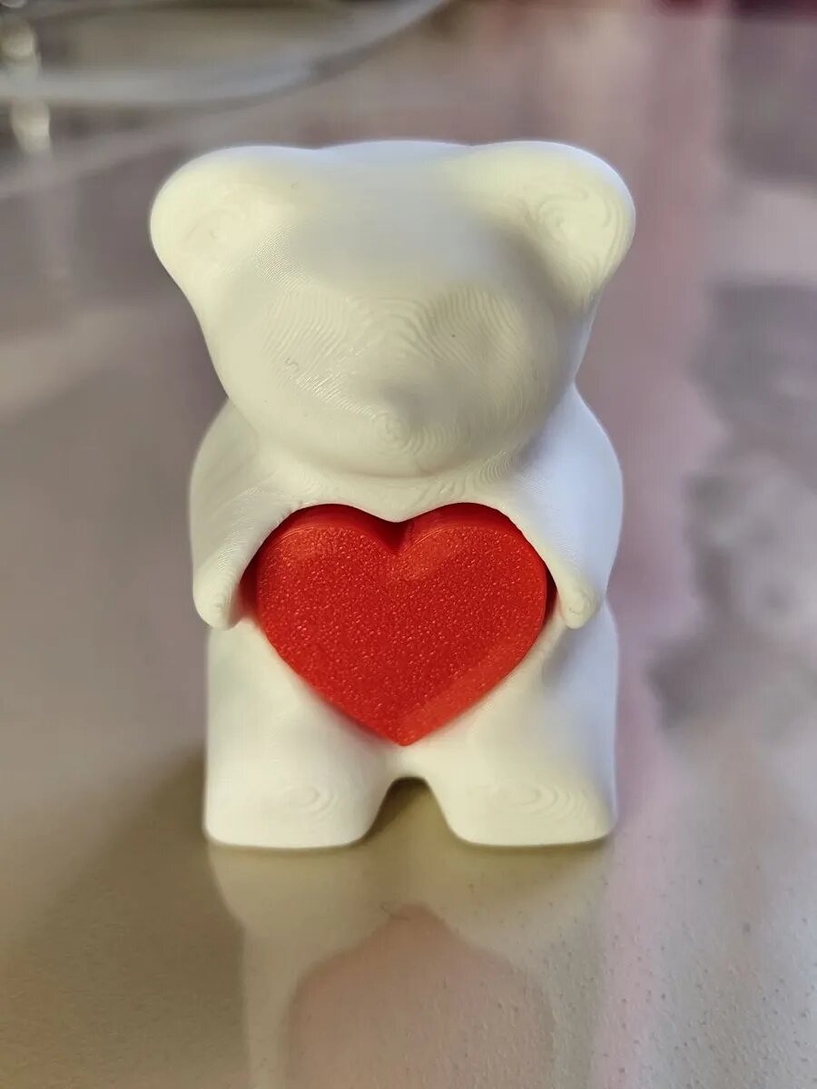 3D Фигурка мишка с сердцем