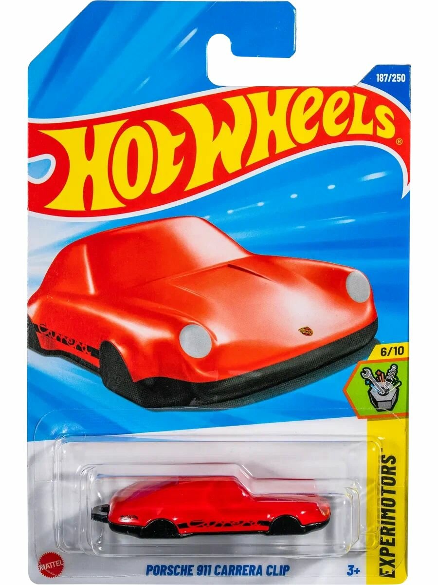 Машинка Hot Wheels Porsche 911 Carrera Clip красный