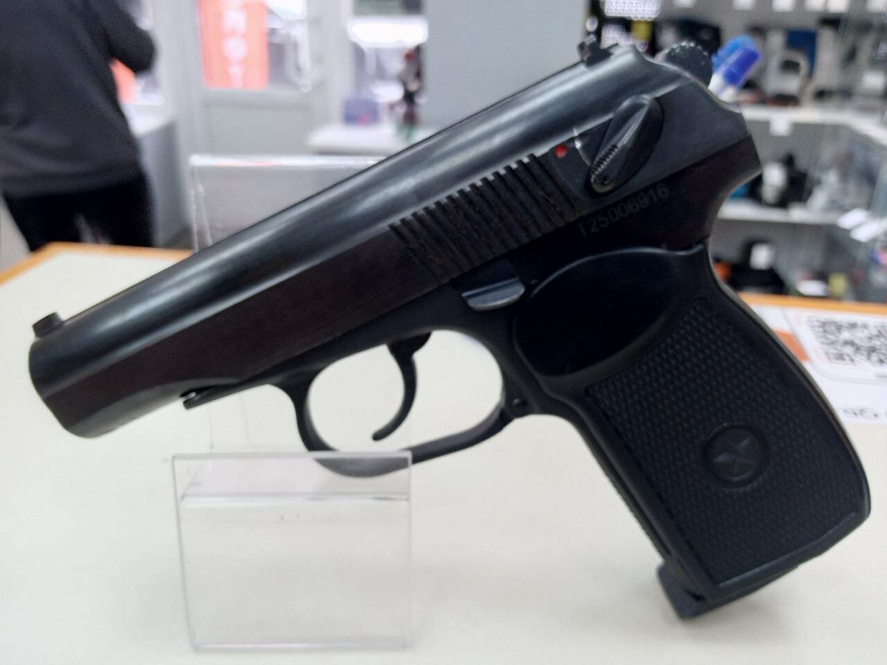 Пневматический пистолет Байкал MP 654K, на базе ПМ, сталь, блоубэк, Б/У, уценка