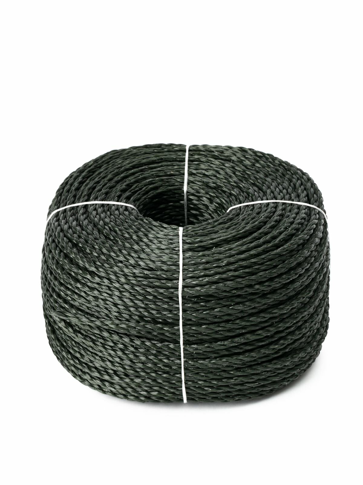 Канат крученый DanLine 4 мм, тест 300 кг, 100 м, цвет темно-зеленый