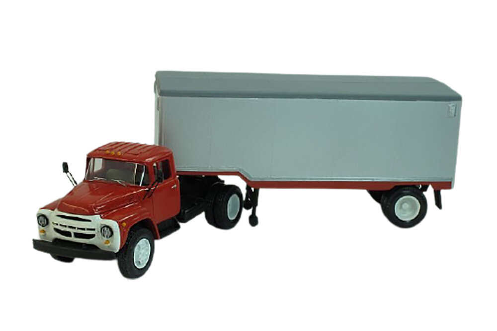 Модель коллекционная DNK Лихачев 130В седельный тягач (ранняя облицовка радиатора) с полуприцепом одаз 1978