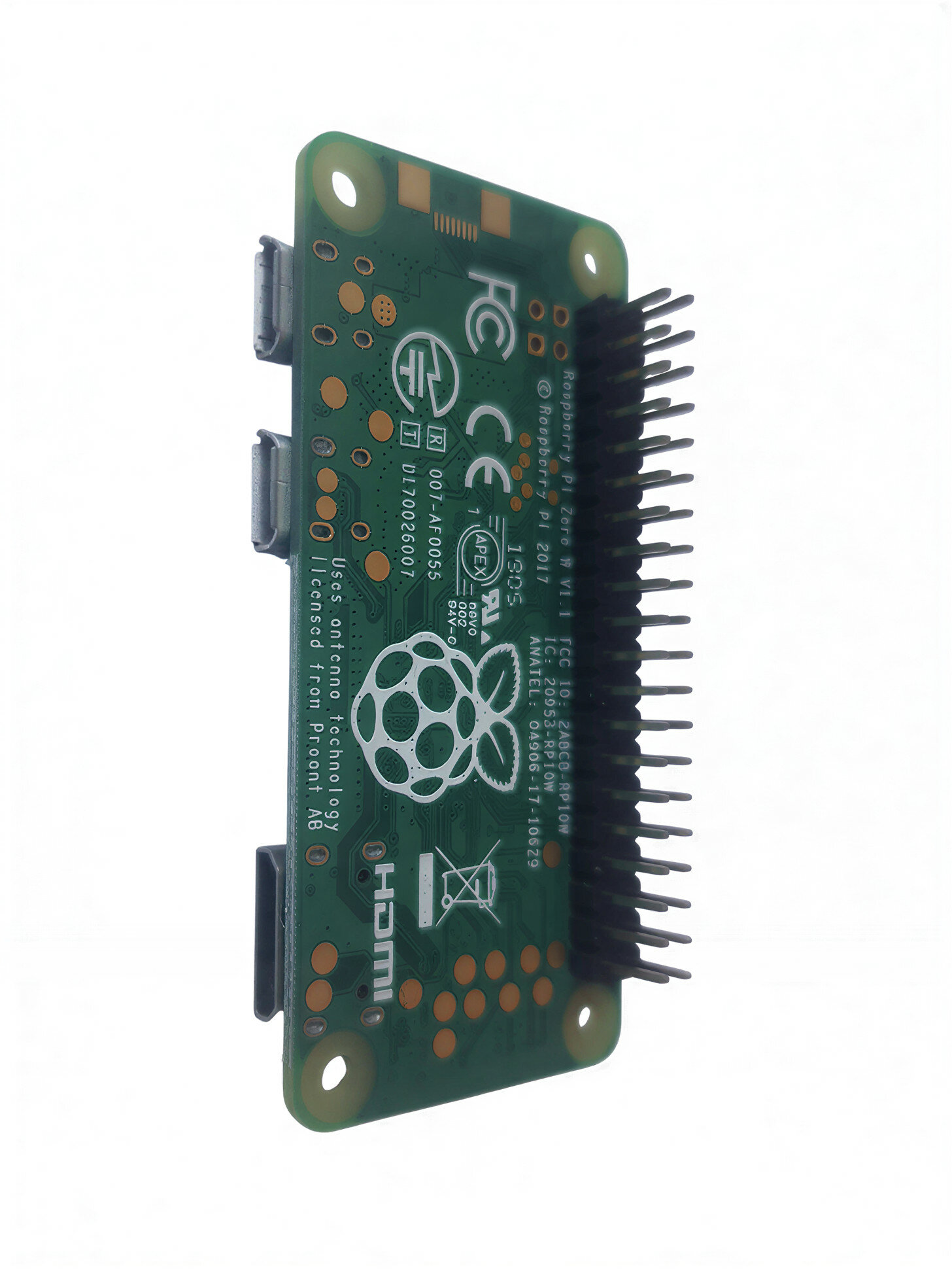 Микрокомпьютер Raspberry Pi Zero WH расбери с обратной распиновкой
