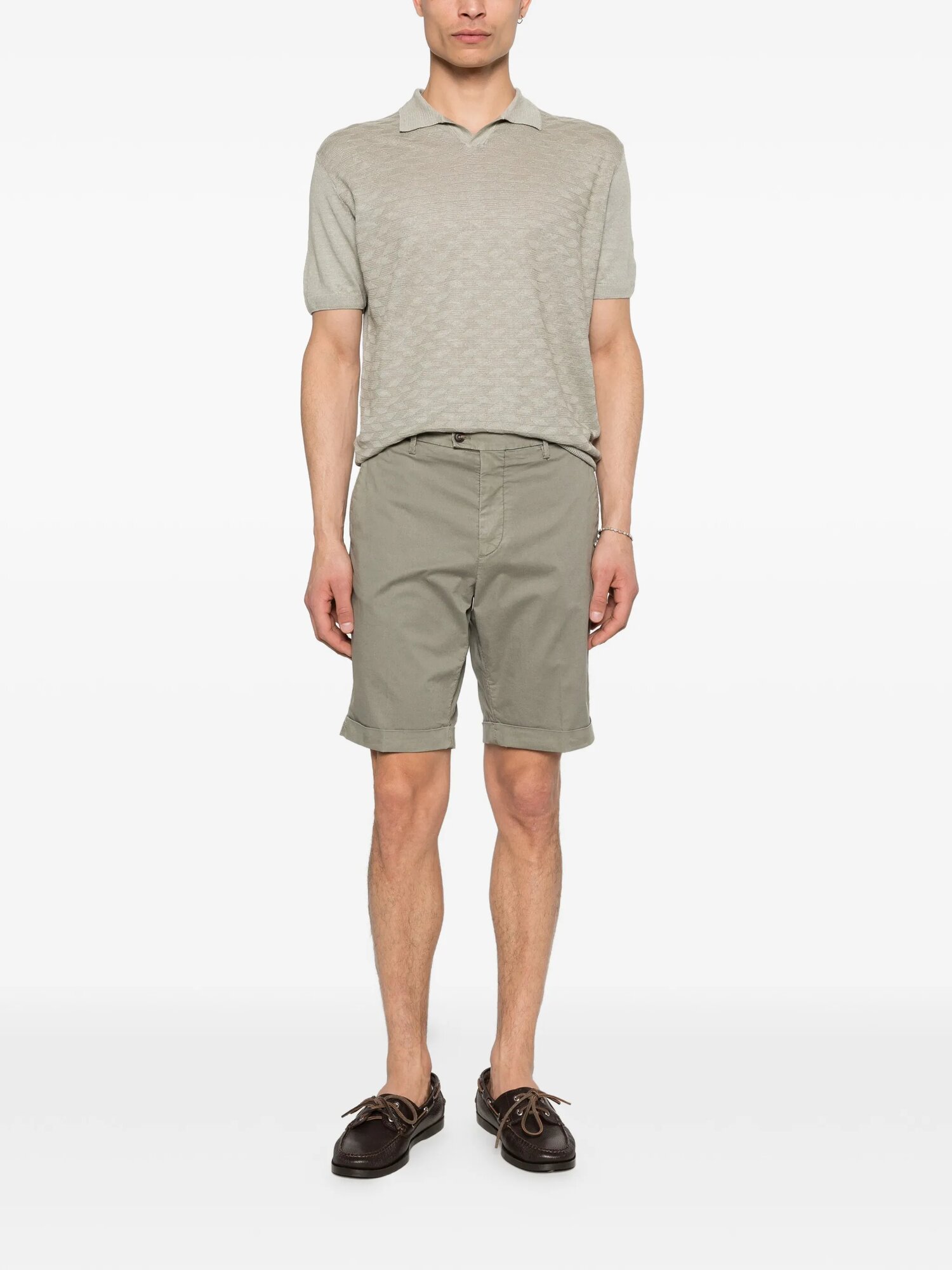 Рубашка Corneliani Knitted polo shirt, размер 52, разноцветный — фото 1