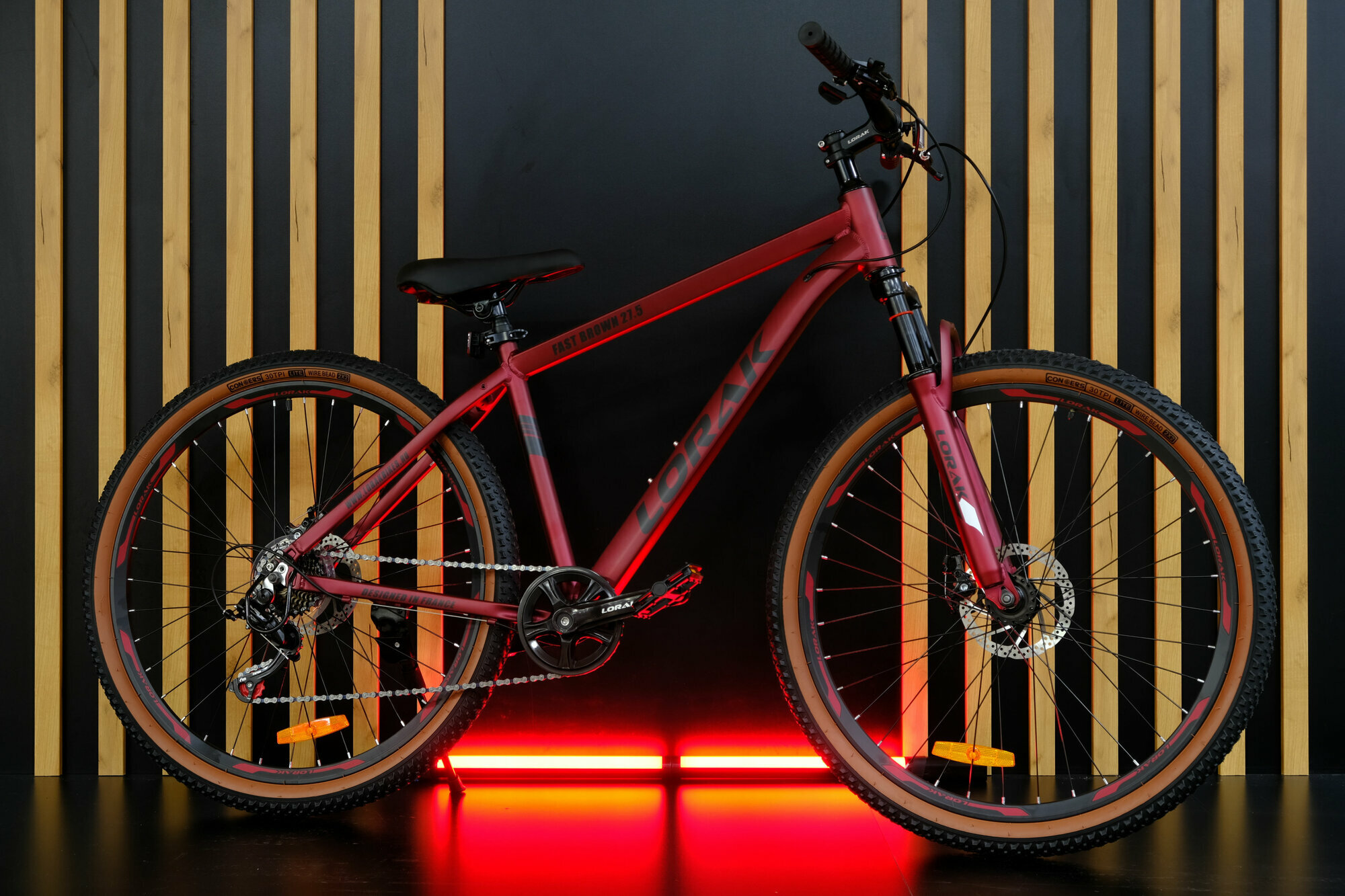 Велосипед подростковый LORAK Fast Brown 27,5 Матовый Красный рост 160-175 см.