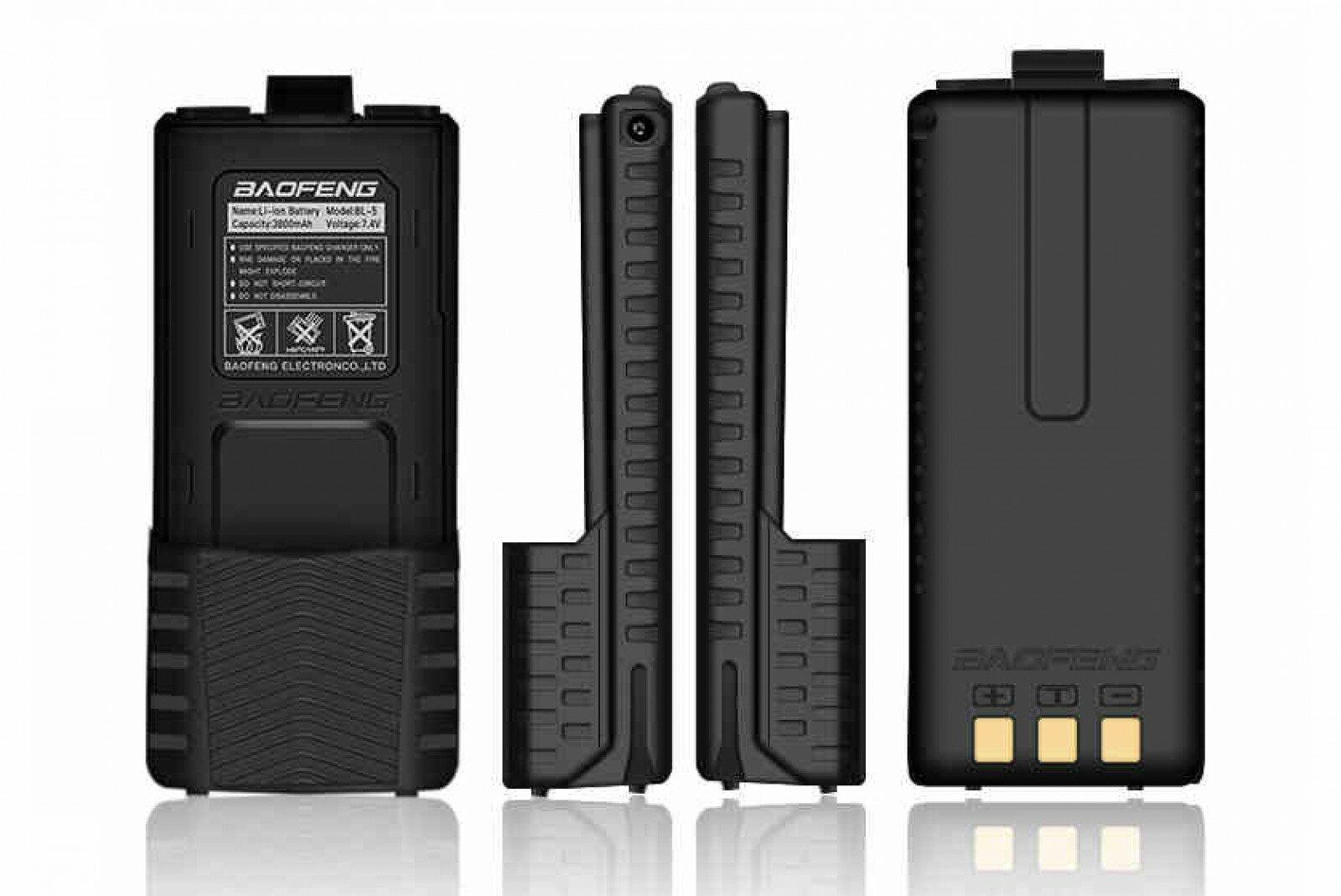 Аккумуляторная батарея MyPads BL-5/BL-5L для раций BAOFENG BF-F8 PLUS, BF-F9, UV-5R Plus 3800mAh Li-ion