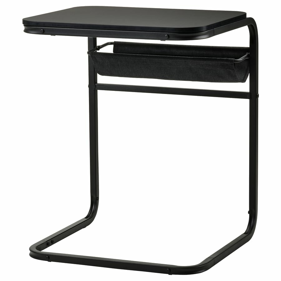 Приставной кофейный столик IKEA OLSEROD, цвет темно-серый 53x50 см, 405.309.17