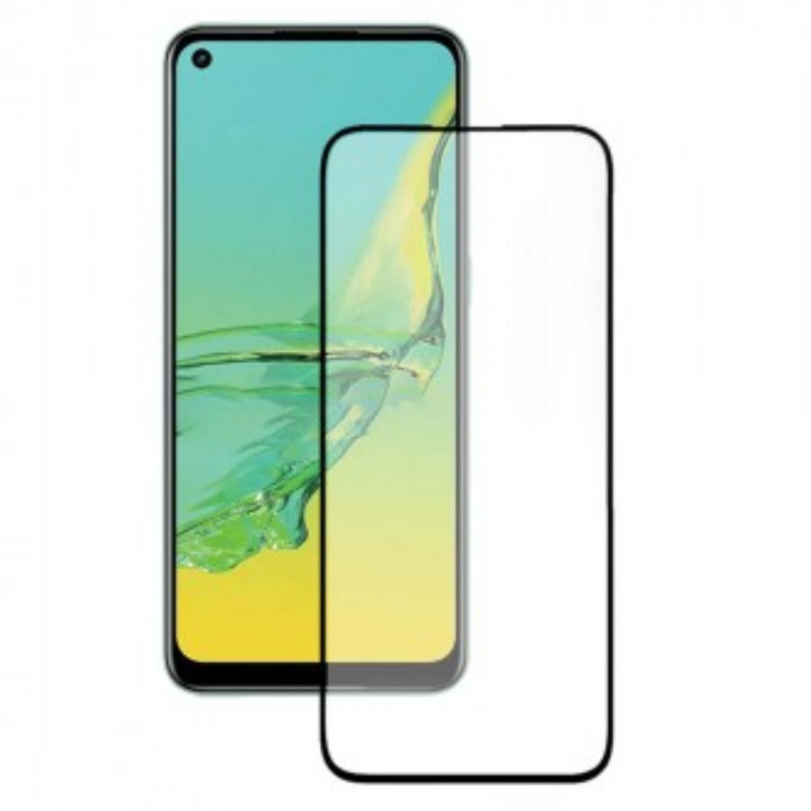 3D/5D защитное стекло MyPads для OPPO A53 (2020) и A32 2021 с закругленными краями