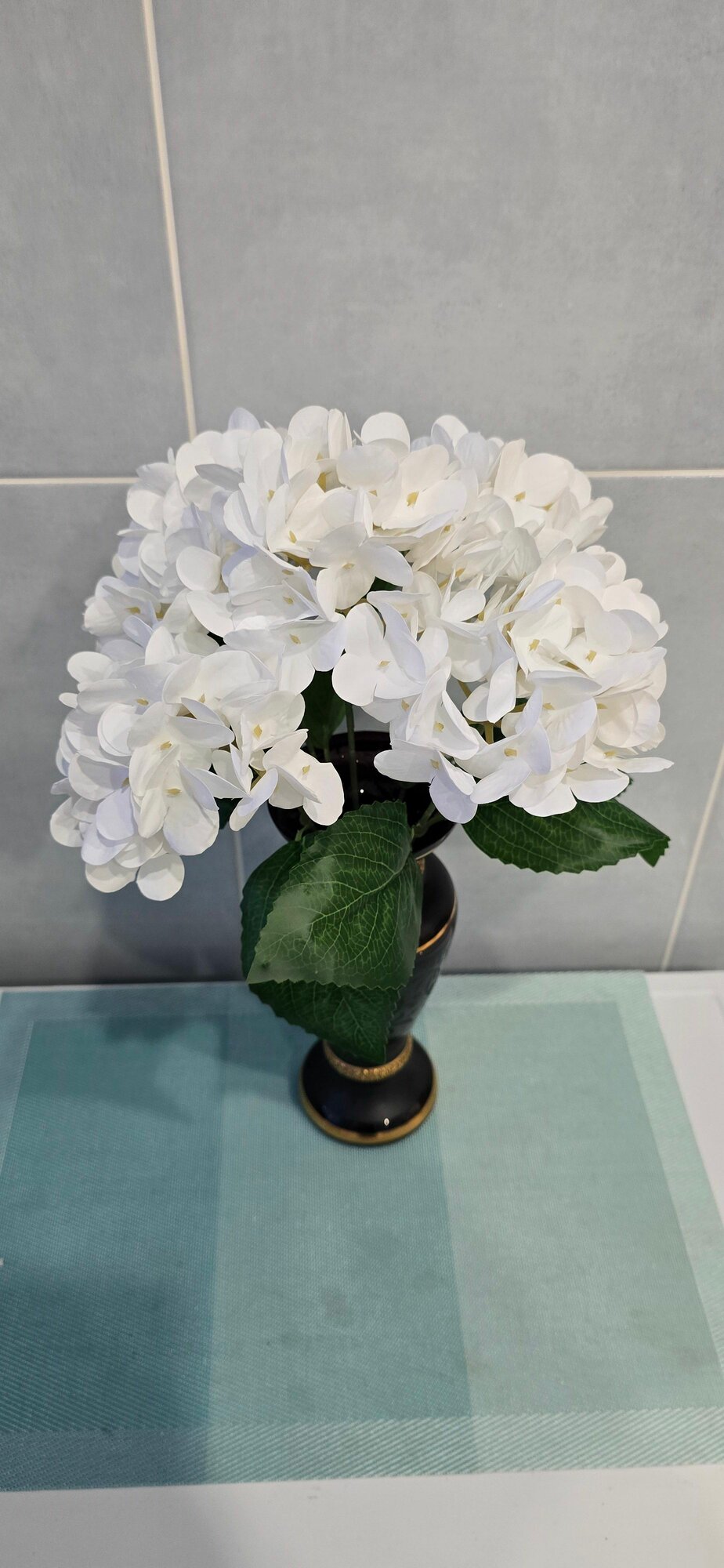 Искусственные цветы Holodilova, гортензия, искусственные, белые,