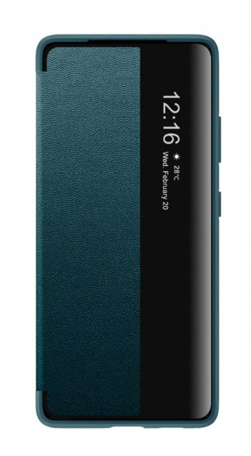 Чехол-кейс MyPads для Samsung Galaxy S21 FE с боковым окном водоотталкивающий зеленый