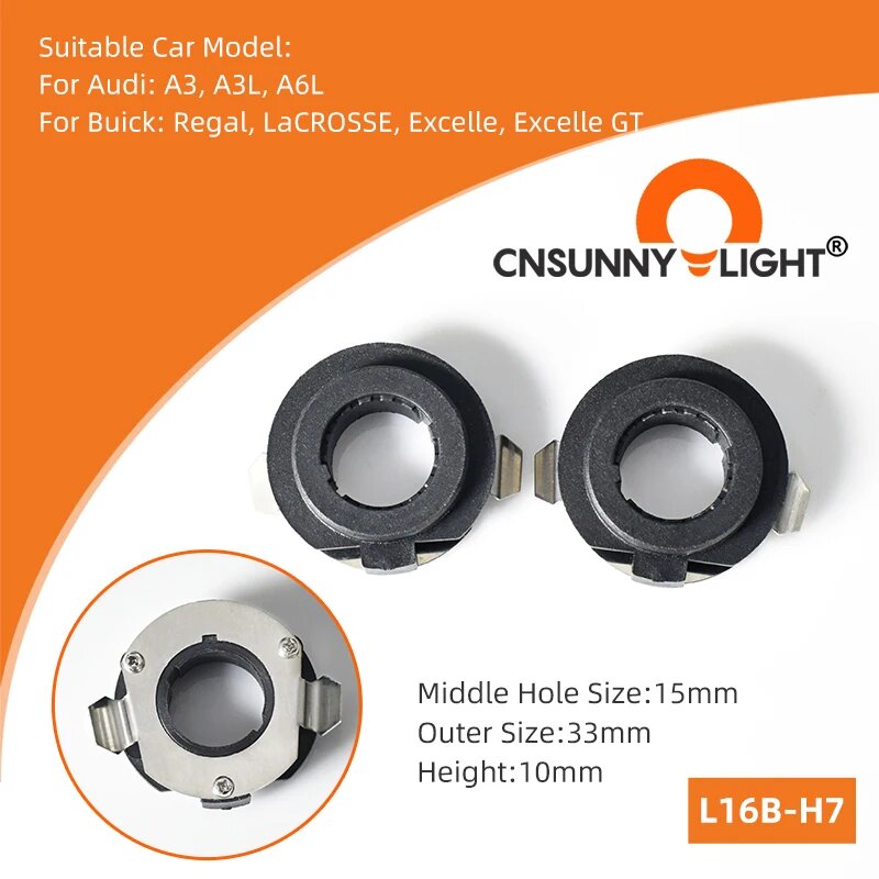 H7 H1 светодиодный адаптер для лампы фар, цоколь, держатель, цоколь, кронштейн для 2pcs L16B-H7