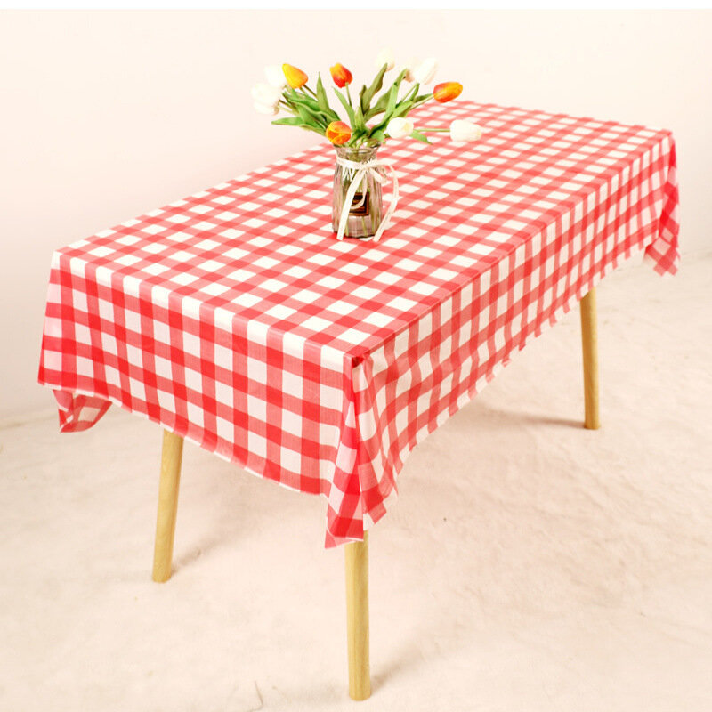 Одноразовая скатерть для детских праздников, стильный свежий принт, пластиковая водонепроницаемая скатерть для домашнего использования, квадратной формы.