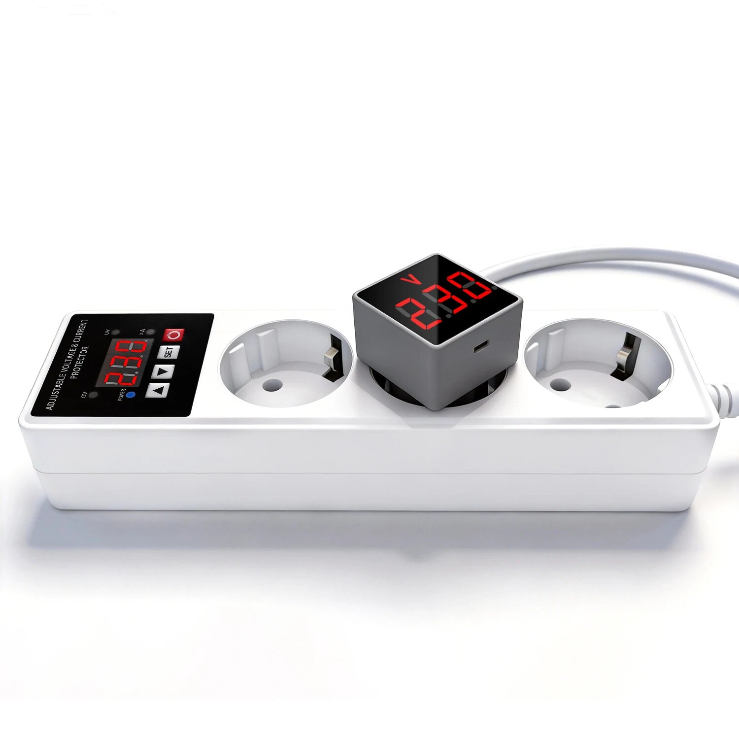 Регулятор напряжения SINOTIMER SVP103VA-EU 16А 1-16A (Adjustable) , EU Plug -- Voltmeter