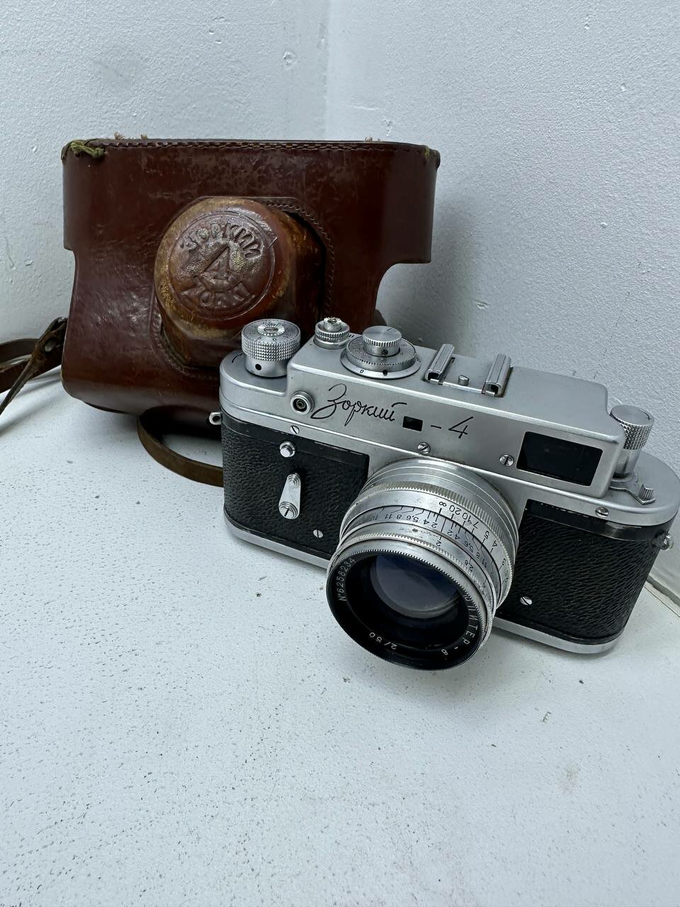 Фотоаппарат "Зоркий-4" + "Юпитер-8", пленочный, СССР, 1961 г.