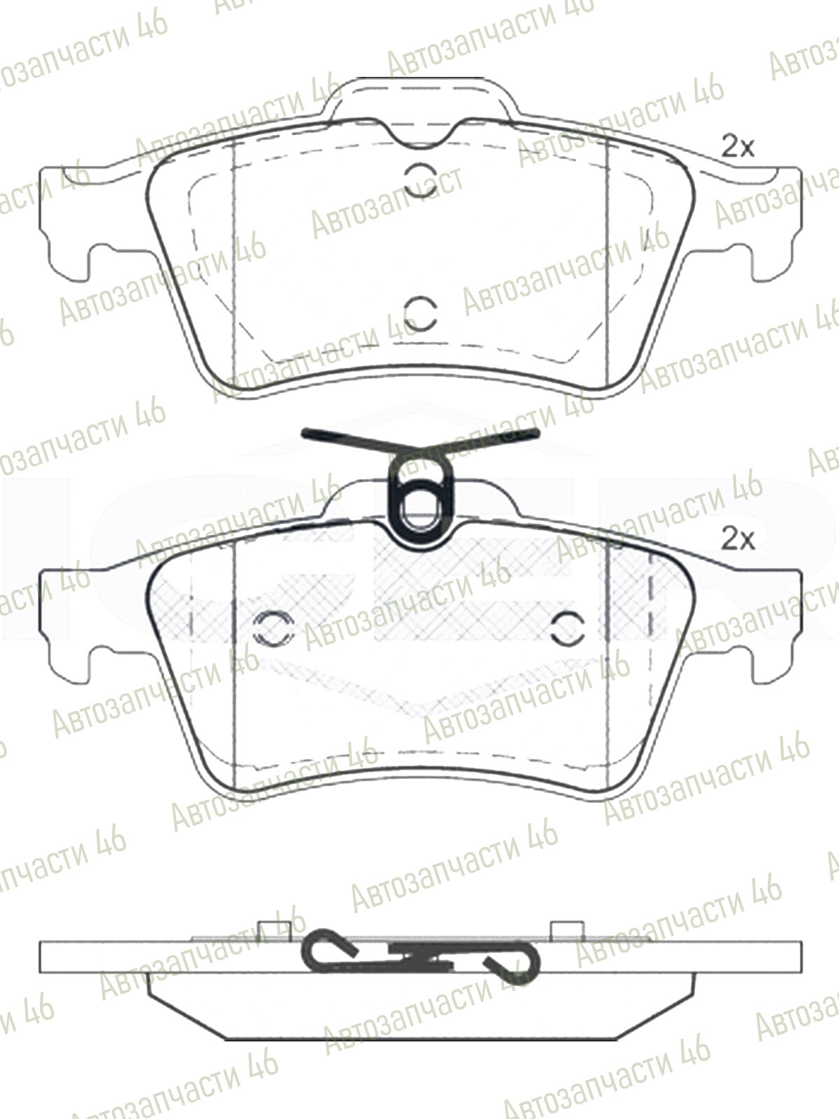 Колодки задние дисковые Форд Фокус 3 Ford Focus 3 2011 2015 -2 ICER Испания 1809259