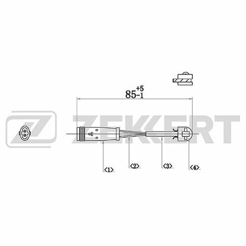 Датчик износа тормозных колодок MB Sprinter 4 6-t (906) 09- Sprinter 5-t (906) 06- VW Crafter 30-5 ZEKKERT bs8031 для Mercedes SPRINTER 906
