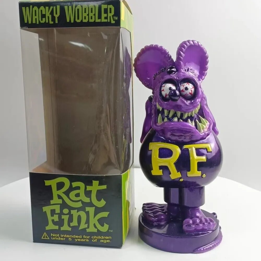 Коллекционная фигурка Rat Fink Wacky Wobbler 21 см Фиолетовый