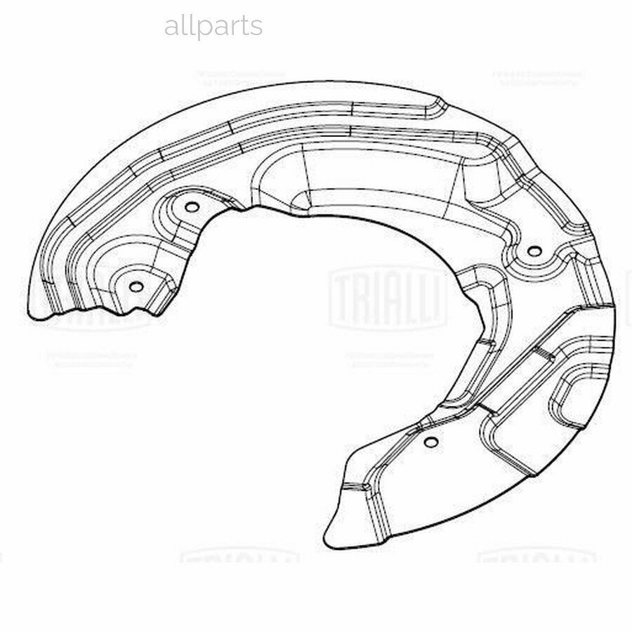 TRIALLI BDSP2507 Кожух переднего левого тормозного диска для автомобилей BMW 1 (E81) (04-) / 3 (E90) (05-) | перед прав |