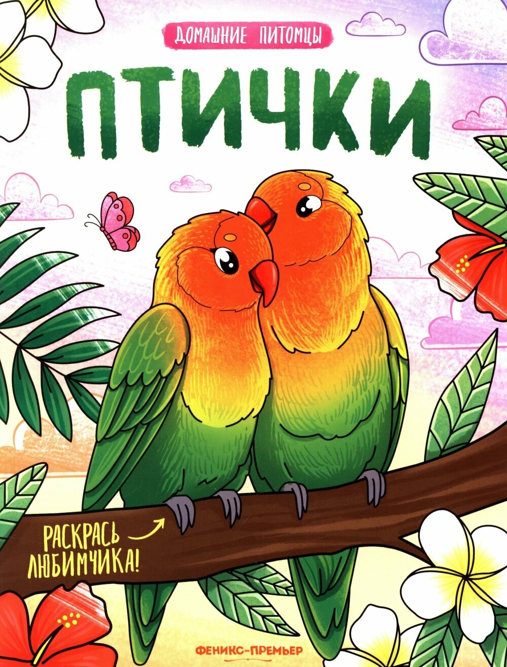 Птички: книжка-раскраска.