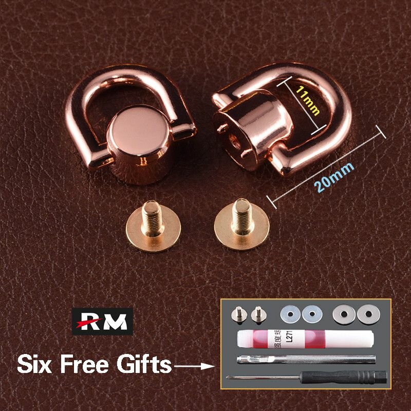 Застежка для сумки, Кобурный винт с кольцом для сумок и аксессуаров, с кольцом d равно 11 мм, 2 шт