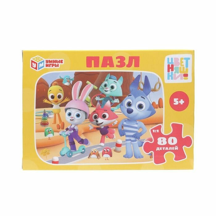 Пазлы Симбат "Умные игры", Цветняшки, 80 деталей
