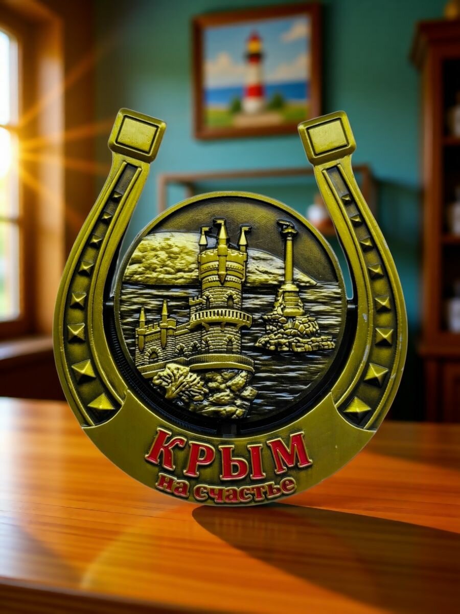 Магнит на холодильник металлический подкова "Крым"