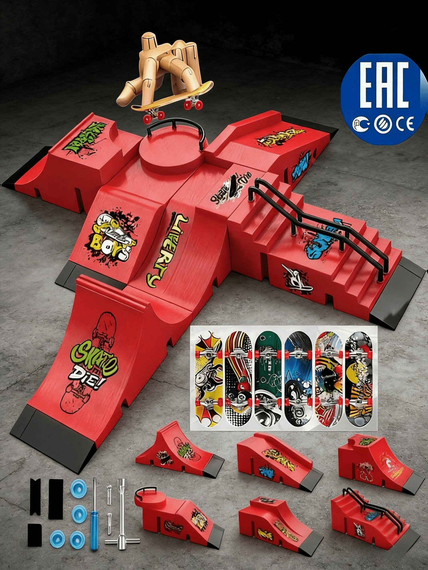 Фингерборд с рампой: Готовый скейт-парк для пальцев