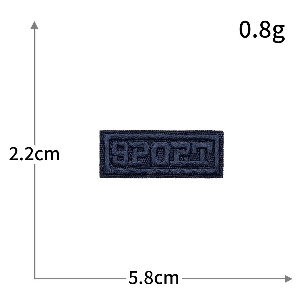 Вышитые нашивки с английским алфавитом SCP Темно-синий, S4253