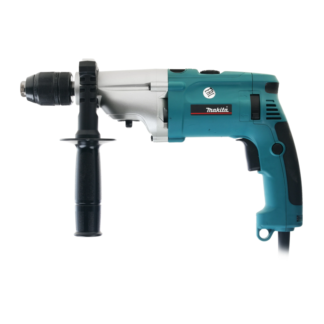 Дрель ударная Makita HP2071, 1010 Вт, 2900 об/мин, 58000 уд/мин, быстрозажимной патрон, бирюзовый