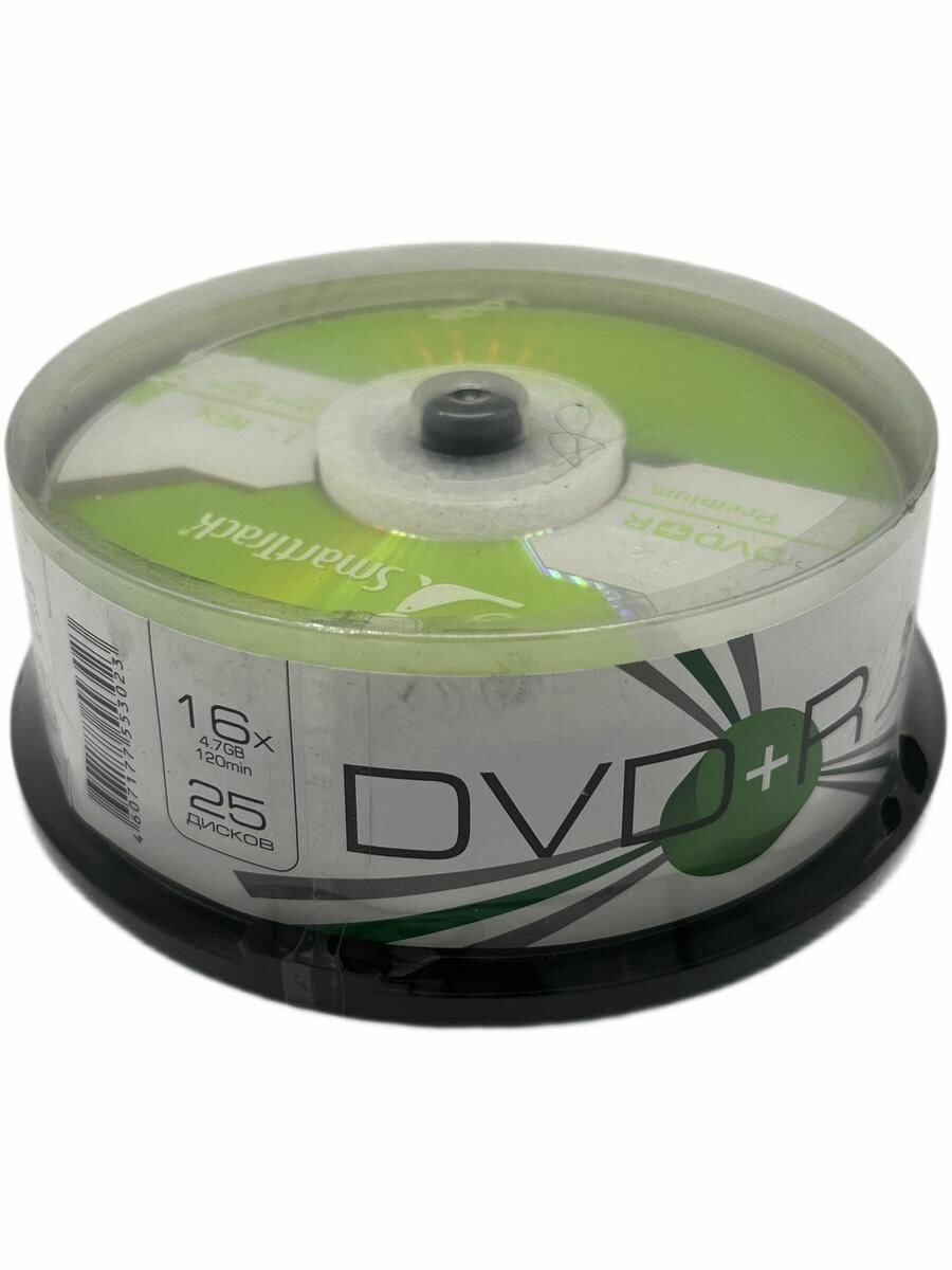 Диски для записи DVD+R Smart Track 25 шт, 16Х/4,7Gb/120 min