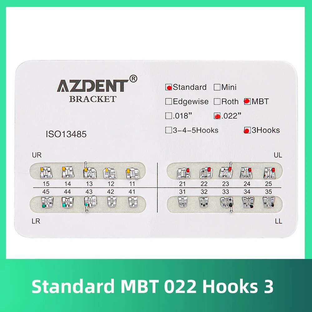 Брекеты AZDENT Std. MBT 022 Hk 3