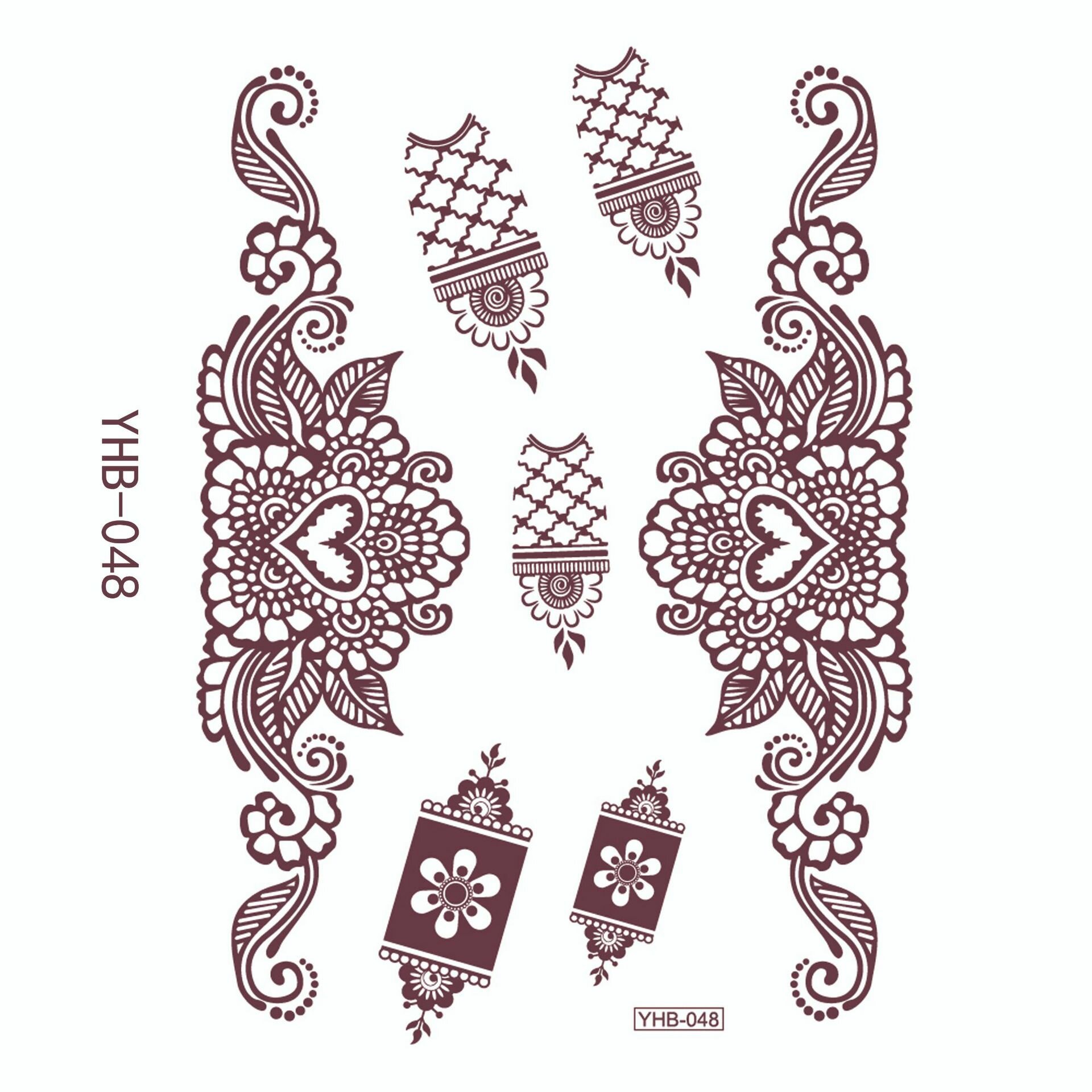 Временные татуировки хной в европейском и американском стиле, временные татуировки белого, черного и красного цветов, высококачественные временные татуировки для рук и предплечий.