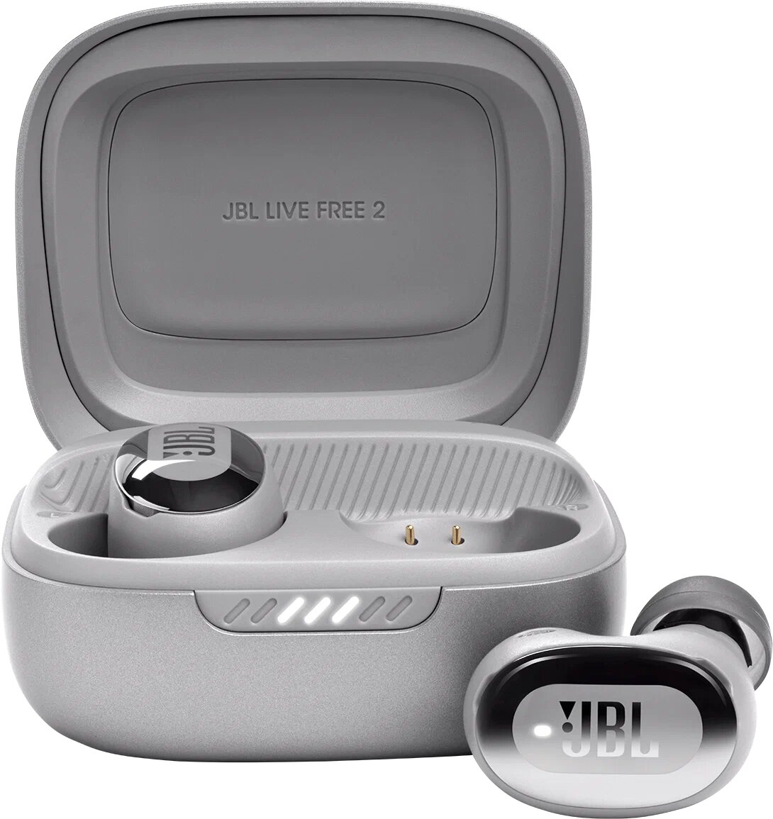 Беспроводные внутриканальные наушники с шумоподавлением JBL LIVE FREE 2 TWS SILVER
