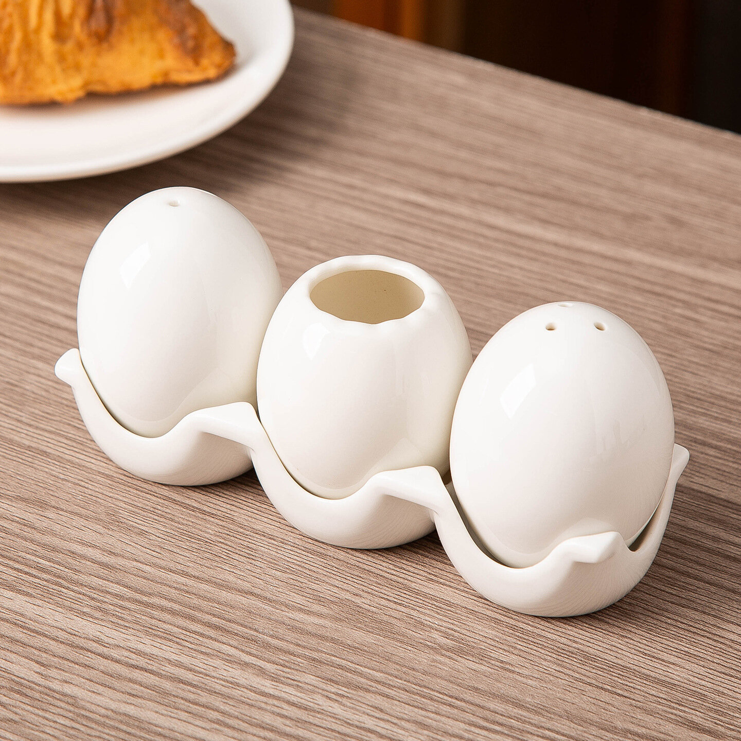 Новая керамическая баночка для приправ в форме яйца, креативная керамическая емкость для специй для кухни и ресторана, для хранения глутамата натрия, соли и перца.