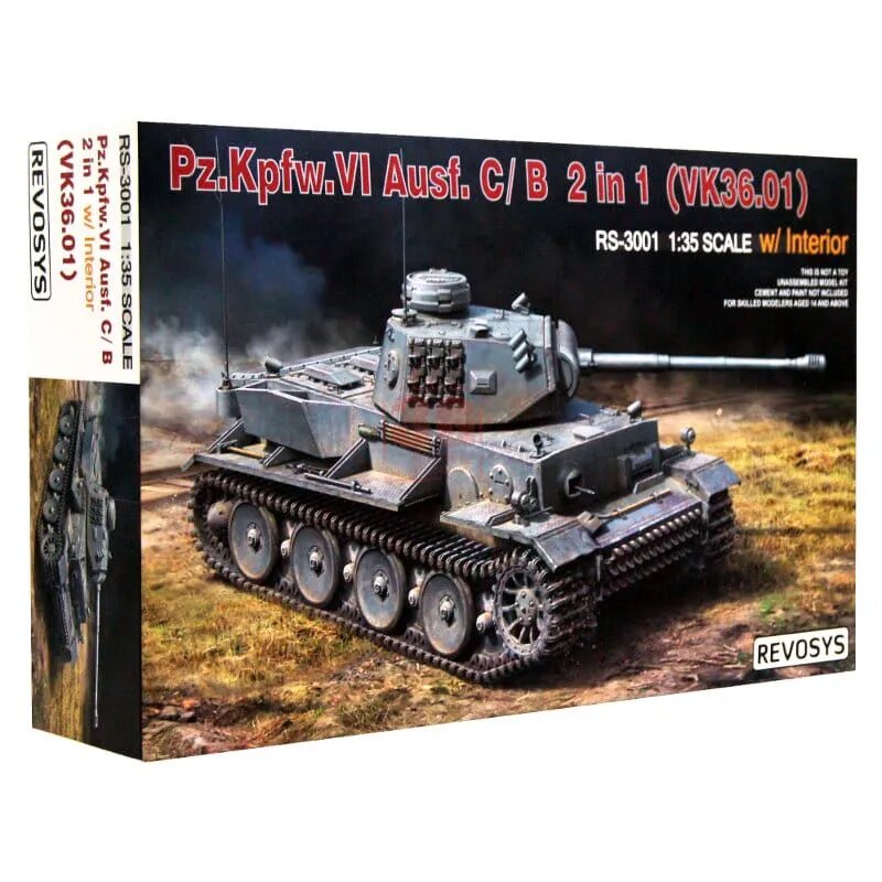 Rye Field RFM rs3001 1:35 pz.kpfw.vi ausf. c/b 2in1 Танк-модель для сборки